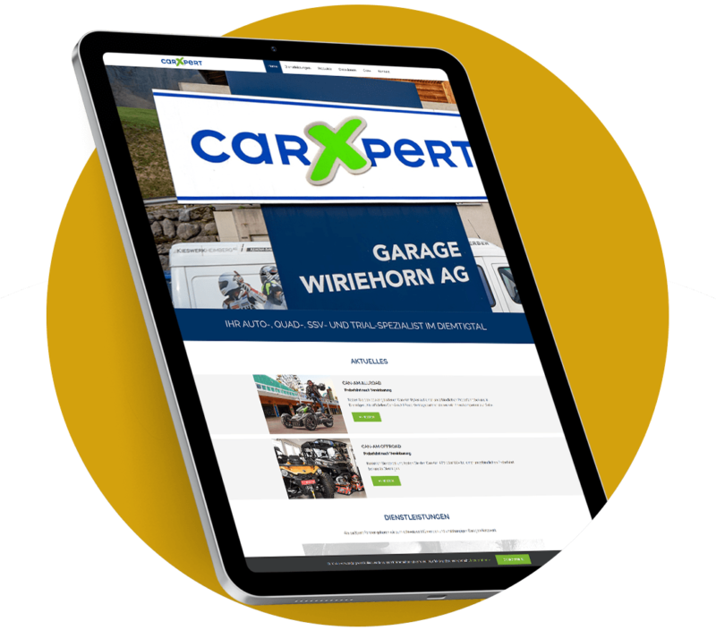 Website Carxpert Garage - Kreativagentur Friedli